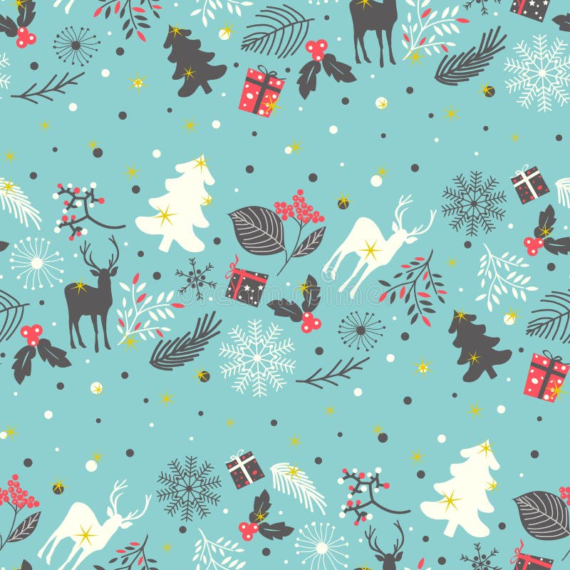 Winter, Christmas Seamless Pattern with Snow Stock Vector ...