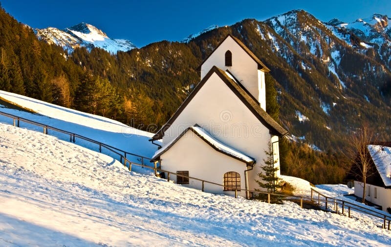 Winter Church Picture. Image: 4096250