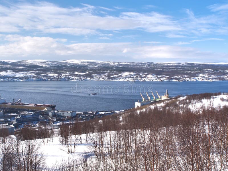 The Winter in the City Centre of Murmansk ,Russia Stock Image - Image ...
