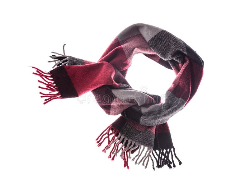 Winter Classic Scarf on a White Background. Stock Image - Image of ...