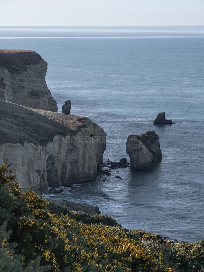 Winter cliffs over ocean stock photo. Image of geology - 276178088