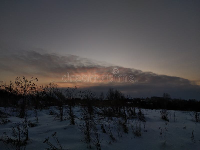Winter cloudy sky stock photo. Image of forest, cloudy - 165227566