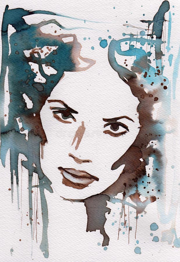 Winter, cold portrait stock illustration. Illustration of mouth - 28729460