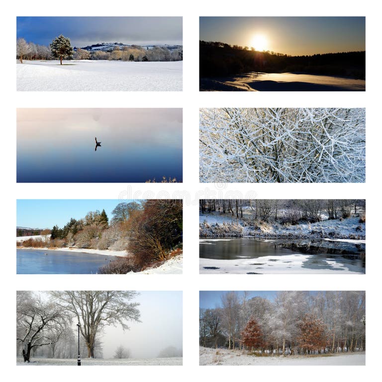 Winter collage stock photo. Image of picutresque, screensaver - 15728476