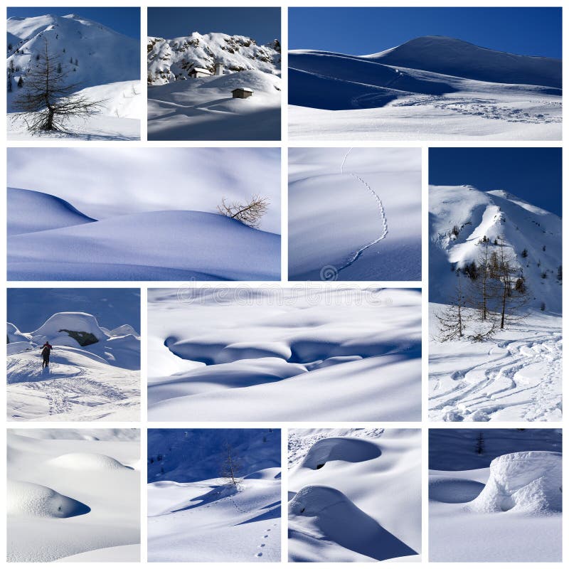 Winter collage stock photo. Image of mountains, nordic - 29284206