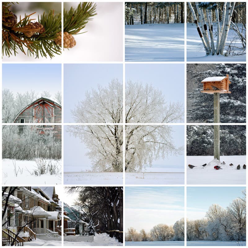 Winter collage stock photo. Image of country, beautiful - 34287154