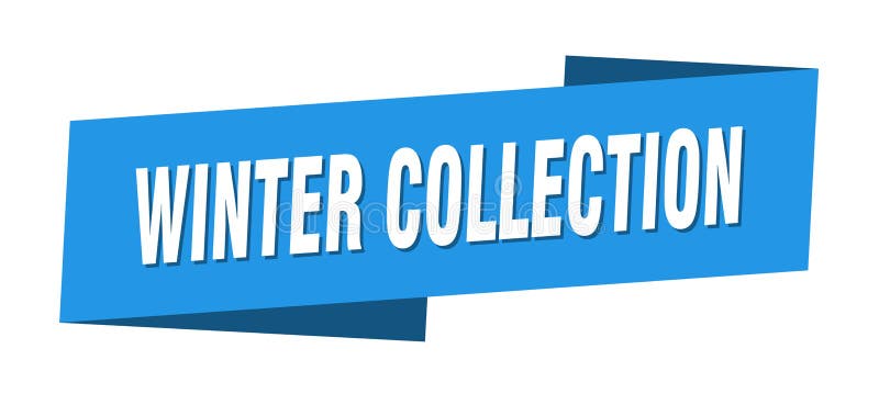 Winter Collection Banner Template. Winter Collection Ribbon Label Stock ...