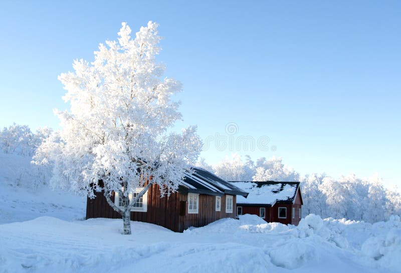 Winter cottages stock photo. Image of rural, winter, mountain - 8011552