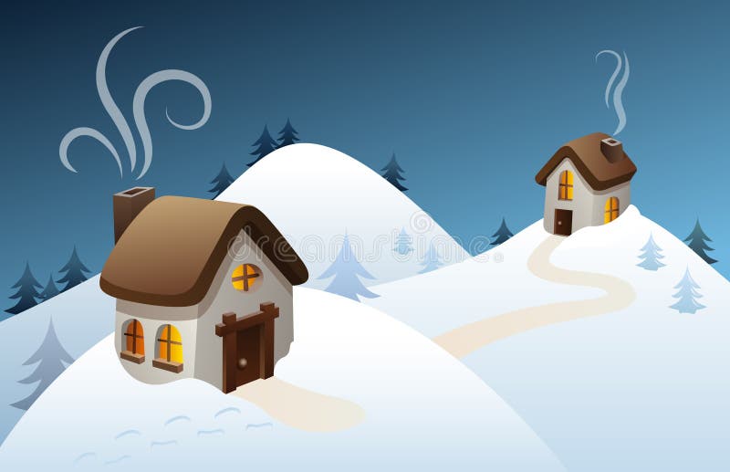 Cartoon winter background stock illustration. Illustration of year ...