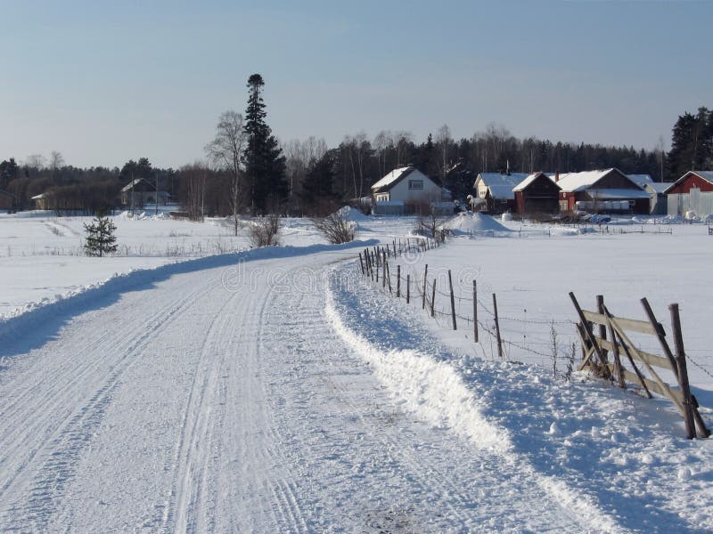 Winter countryside stock image. Image of farmhouse, joki - 3719605