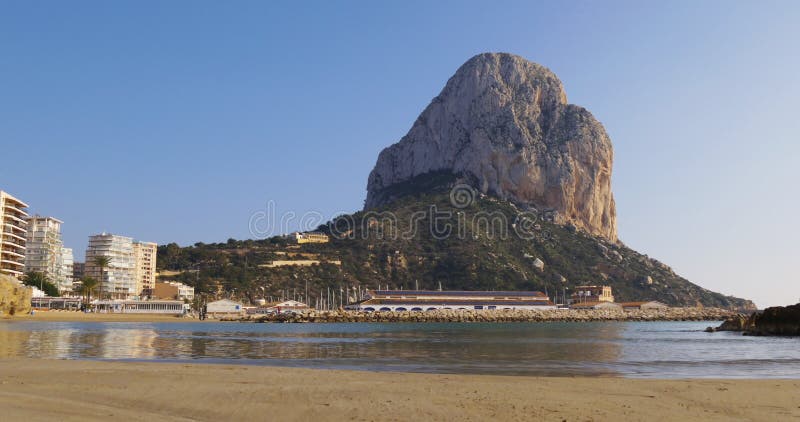 Winter Cozy Mountain Sea Beach of Calpe 4k Spain Stock Footage - Video ...