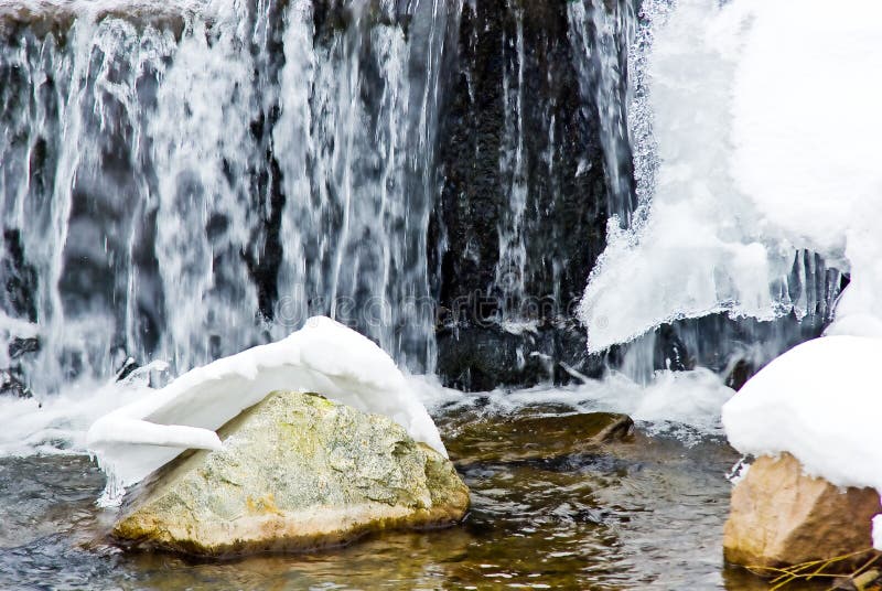 Winter creek 2 stock image. Image of snow, landscape - 13210353