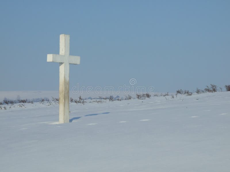 Winter cross stock image. Image of christian, death, holiness - 28572023