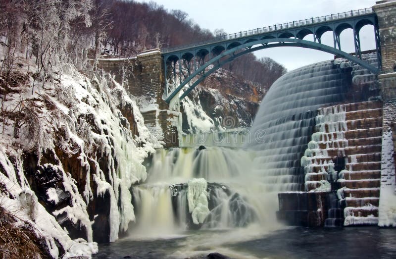 Winter Dam stock photo. Image of cascade, cement, spillway - 5871764