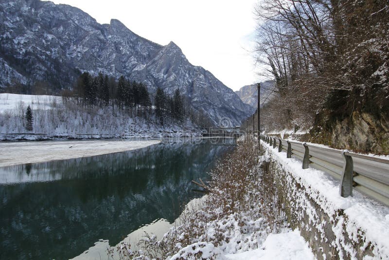 The winter dam stock photo. Image of nature, water, overflow - 48522720