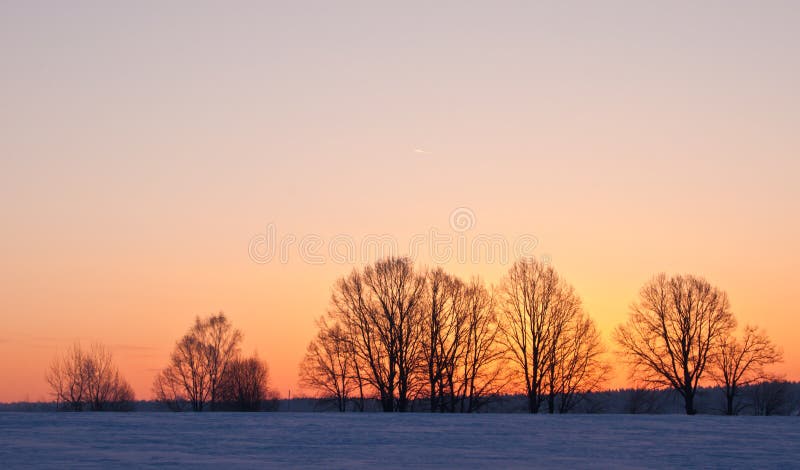 Winter dawn stock image. Image of beautiful, rural, bright - 18419611