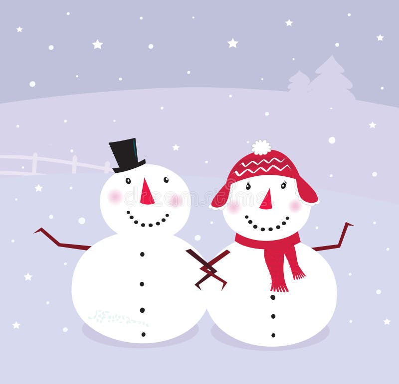 ValentineÂ´s Day: Snowman & Snow - Woman Stock Vector - Illustration of ...