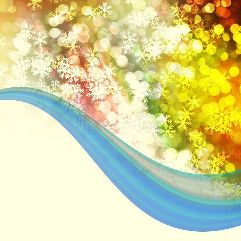 Winter Delightful Snowfall Colorful Elegant on Abstract Background ...