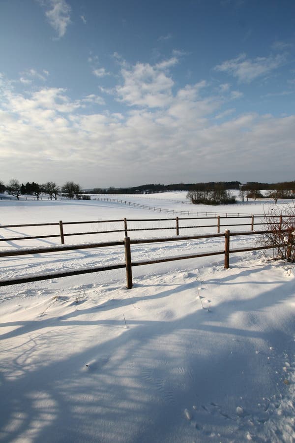 Winter in Denmark stock image. Image of landsacpe, snow - 286600369