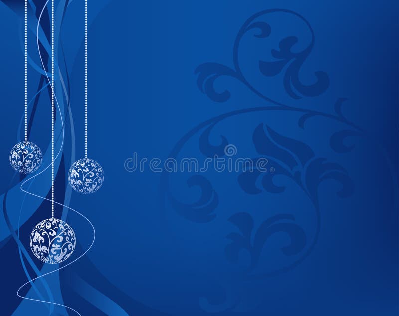 Winter Background with Christmas Ball Stock Vector - Illustration of ...