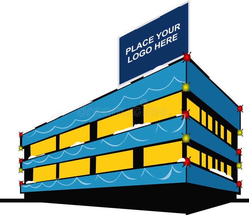 Winter disco house stock vector. Illustration of building - 7279305