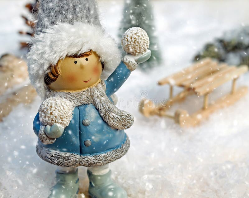 Winter, Doll, Snow, Figurine Stock Photo - Image of christmas, doll ...