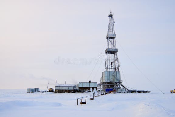 Winter Drilling Rig stock image. Image of cold, russia - 13188963