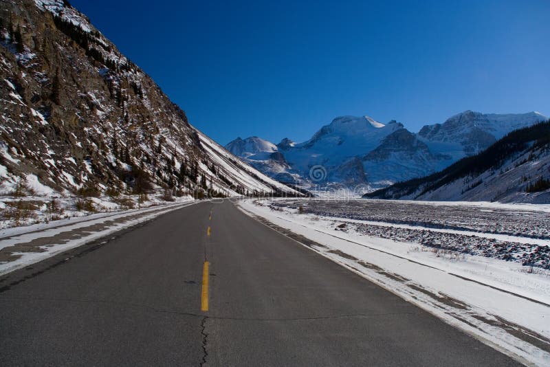 Winter Drive stock image. Image of road, alberta, canada - 505757