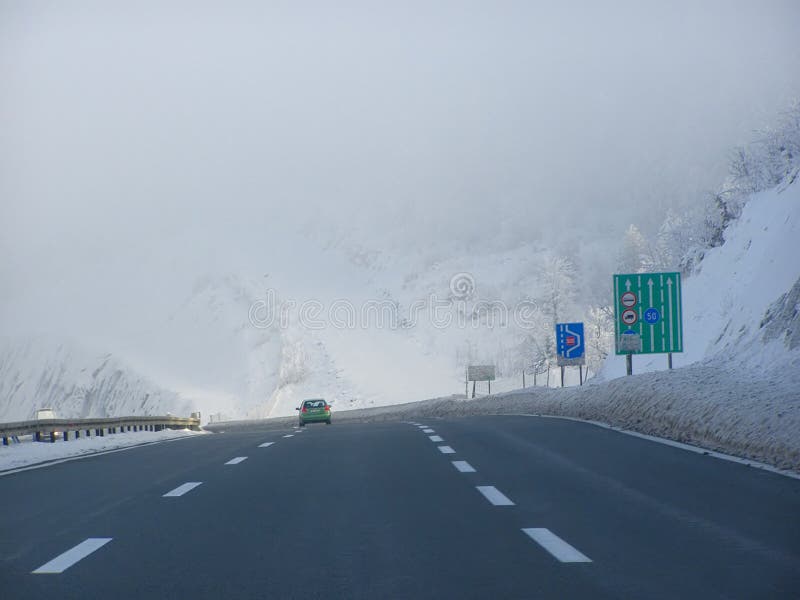 Winter Driving stock photo. Image of drive, highway, dangerous - 7614436