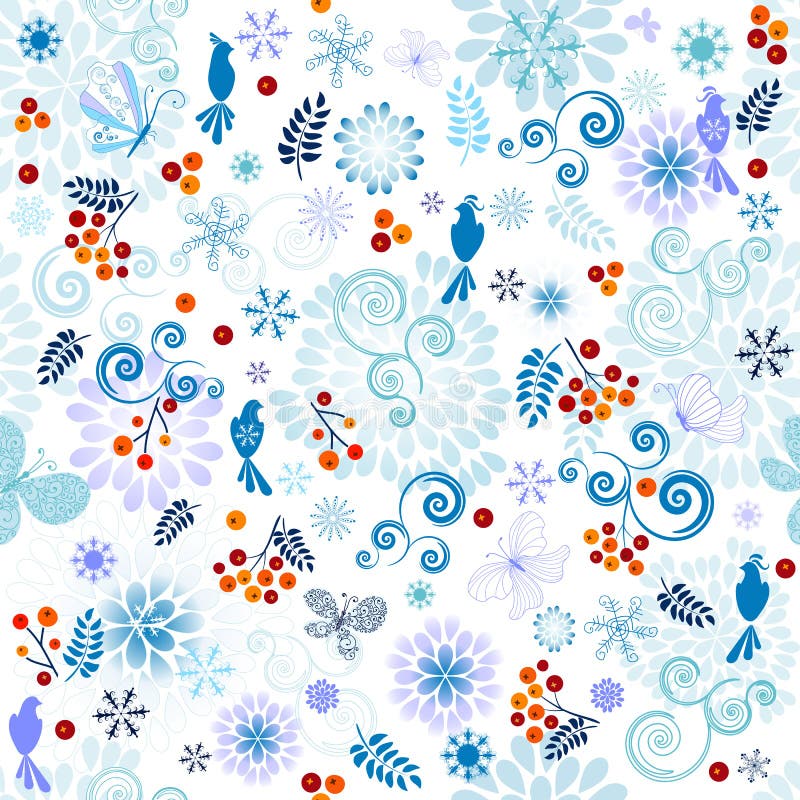 Winter repeating pattern stock vector. Illustration of circle - 22109937