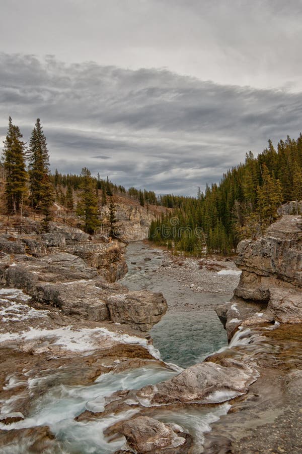 Winter at Elbow Falls stock image. Image of freeze, frosty - 26762859