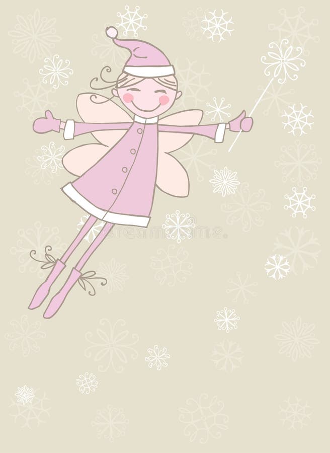 Winter elf girl stock vector. Illustration of fairy, snowflakes - 47242718