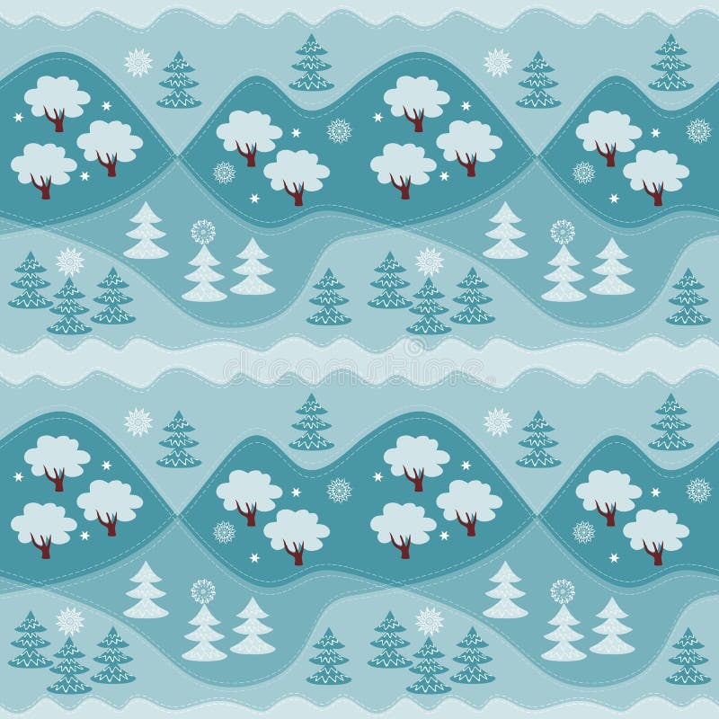 Winter Endless Pattern. Print for Fabric, Paper, Wallpaper Stock Vector ...