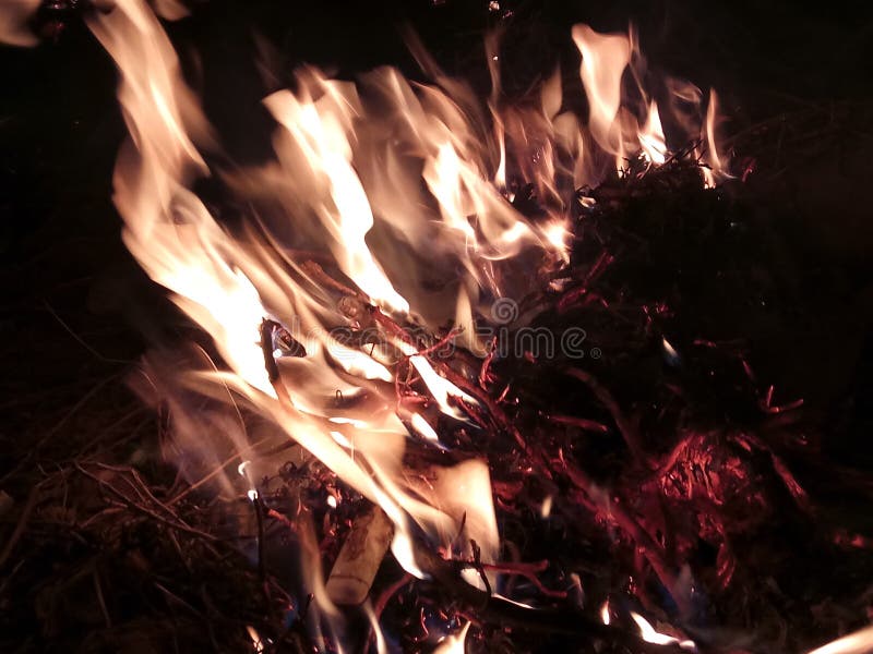 Winter fire stock image. Image of chill, darkness, event - 105707685