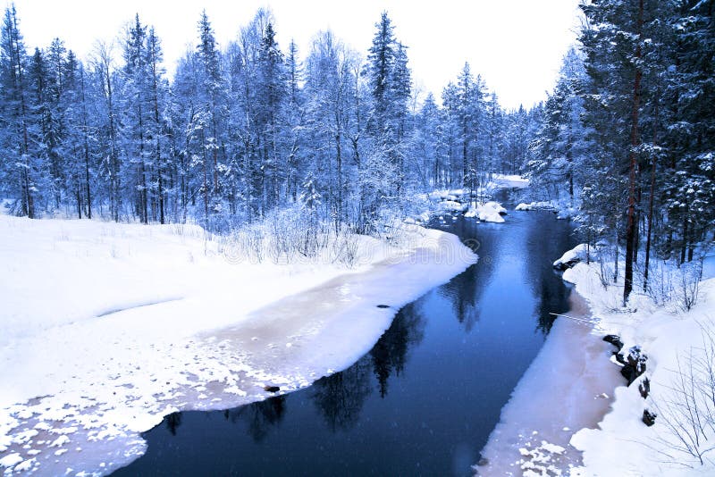 Snowy river stock photo. Image of river, frosty, seasons - 1200624