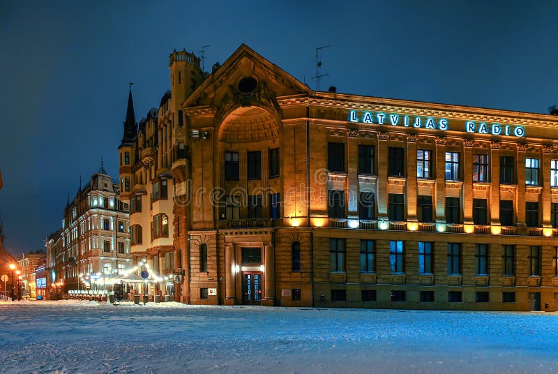 Winter Evening Walk in Old Riga8 Editorial Image - Image of europe ...