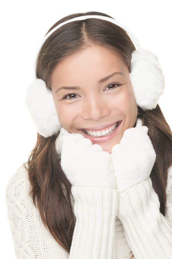 Winter face skin care stock photo. Image of fashion, furry - 16668232