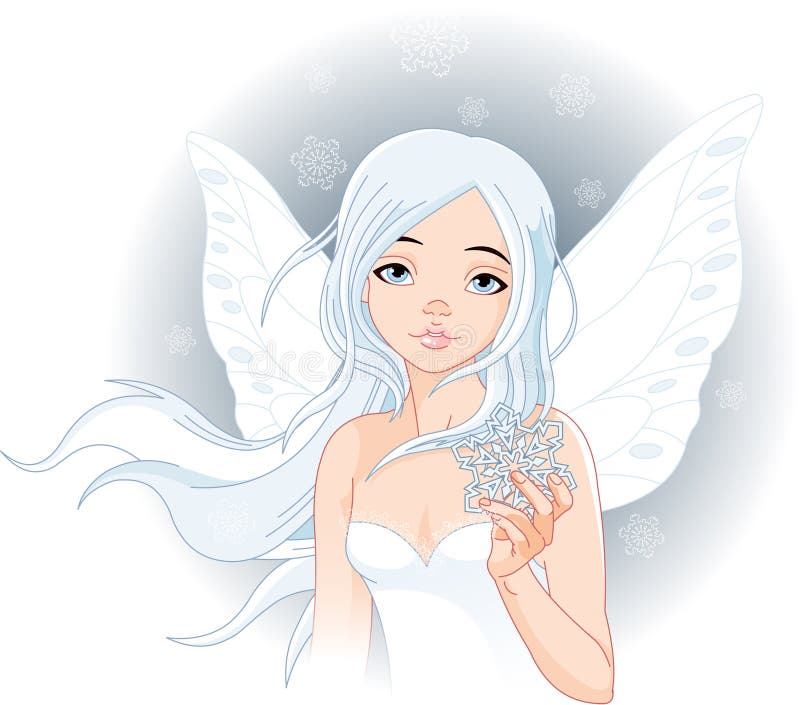 Winter Fairy with Snowflake Stock Vector - Illustration of colorful ...