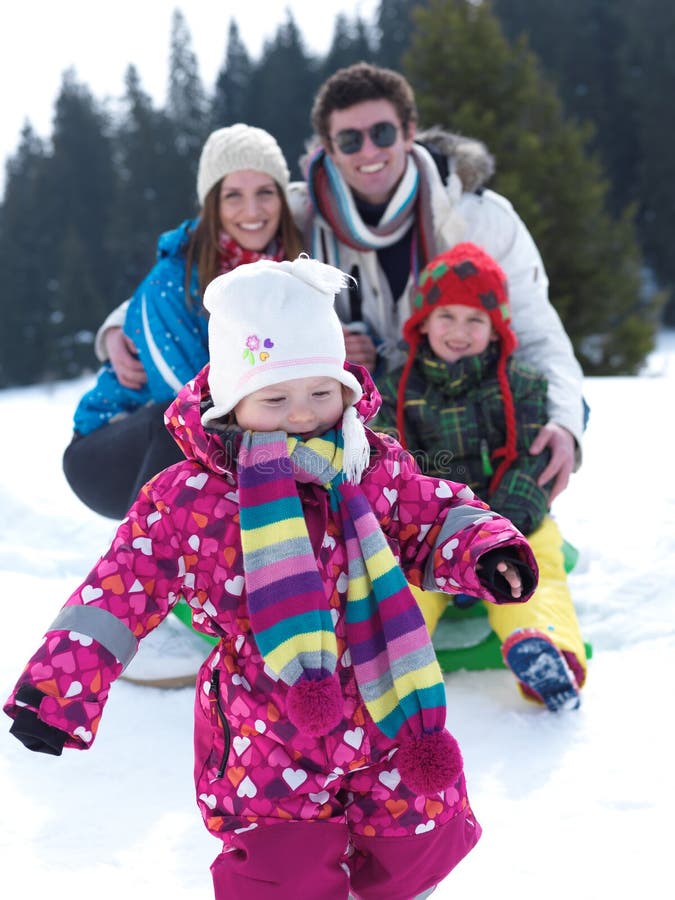 Winter family stock image. Image of freeze, family, group - 63140811