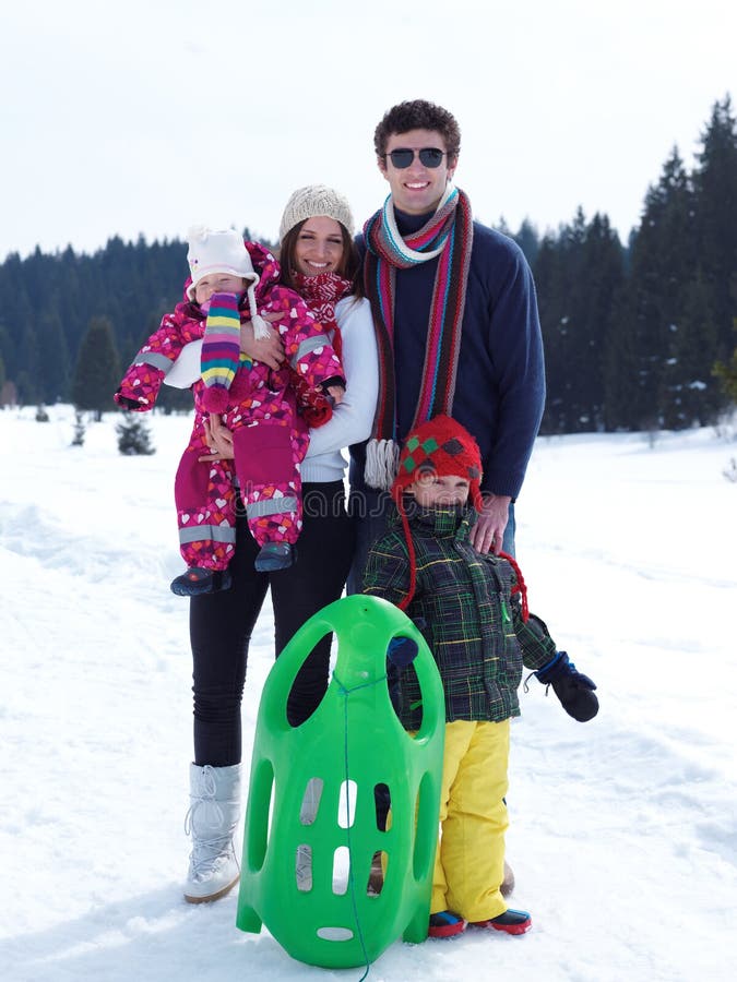 Winter family stock photo. Image of freeze, family, outdoors - 63145080