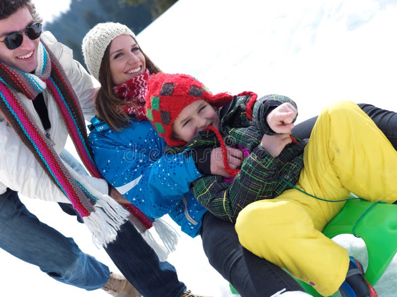 Winter family stock photo. Image of mountain, funny, active - 63205032