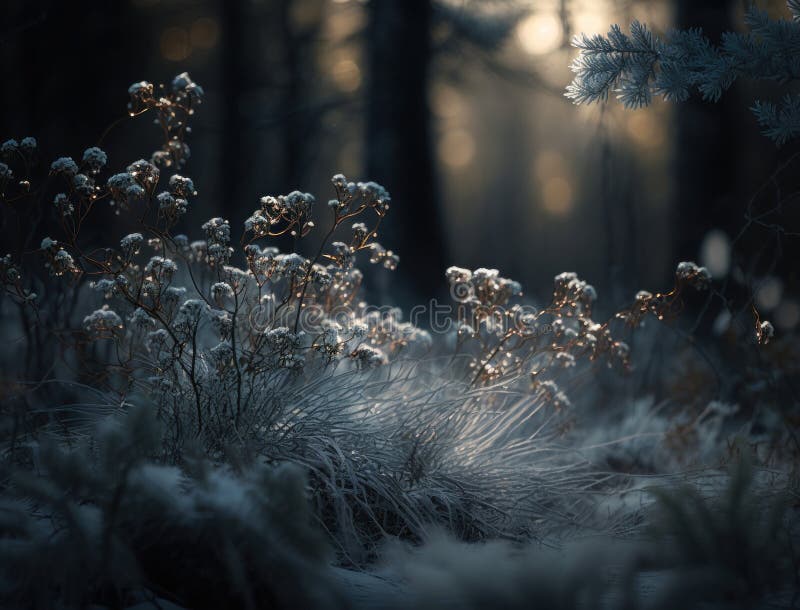 Winter Fantasy Forest Landscape Created with Generative AI Technology ...