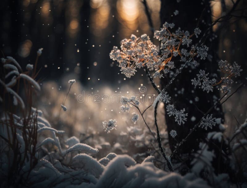 Winter Fantasy Forest Landscape Created with Generative AI Technology ...