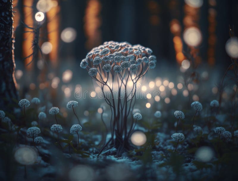 Winter Fantasy Forest Landscape Created with Generative AI Technology ...