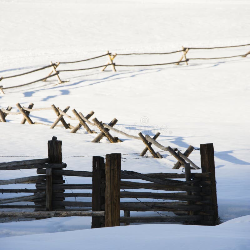 Winter fence. stock photo. Image of snow, winter, 070307q0647 - 2848208