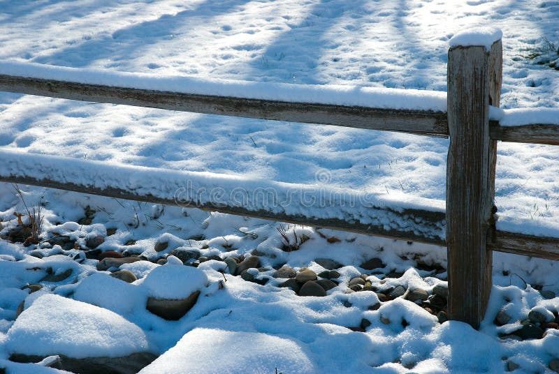 Winter Fence stock image. Image of seasons, wooden, december - 3849537