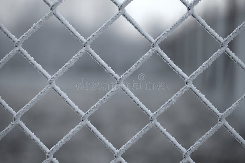 Winter fence stock photo. Image of closeup, link, texture - 36885622