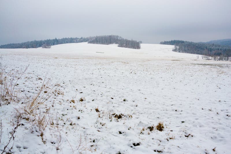 Winter field in hills stock photo. Image of frost, agriculture - 50129312