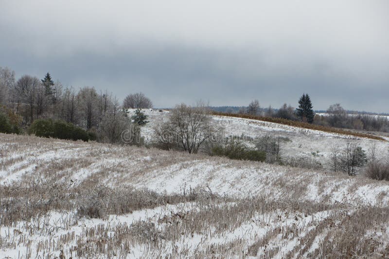 Winter Field stock image. Image of snow, hills, field - 38666891