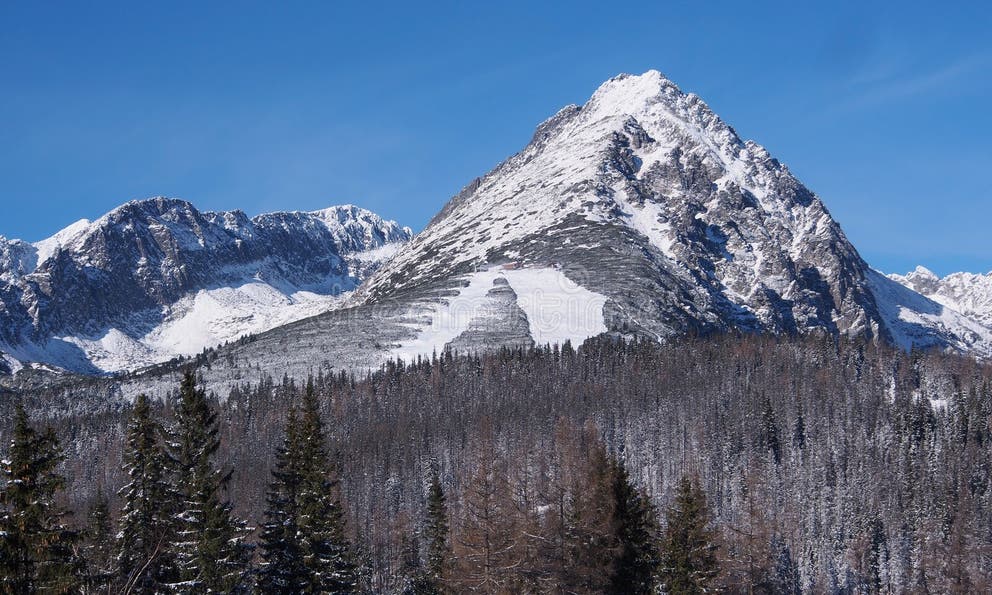 Winter Fields and Peaks of Rohace Mountains Stock Image - Image of ...